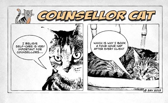 Counsellor Cat Cartoons - Life In Progress - Auckland Counselling